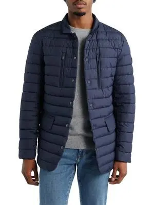 SAVE THE DUCK Elias Quilted Water Resistant Puffer Jacket - Blue Black