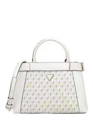 Guess Patterned Crossbody Bag - White