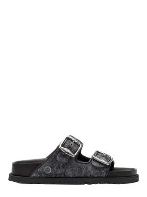 BIRKENSTOCK Arizona Velvet Sandals - Black