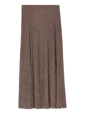 Ulla Johnson Renae Knit Axis Skirt - Pewter