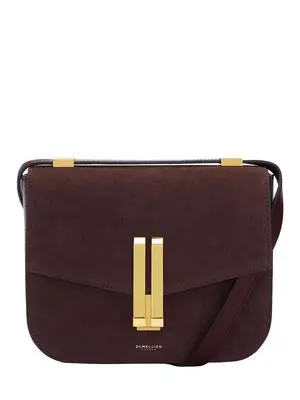 DEMELLIER Vancouver Shoulder Bag - Burgundy Suede