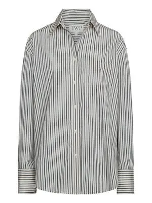TWP Big Joe Shirt Ivory,cilantro