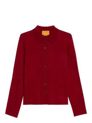 Guest In Residence Elle Cashmere Shirt - Ruby