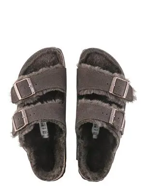 BIRKENSTOCK Arizona Shearling-lined Sandals - Suede Shearling Mocha