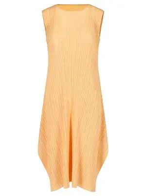 Issey Miyake Pleats Please Issey Miyake Midi Dress Orange