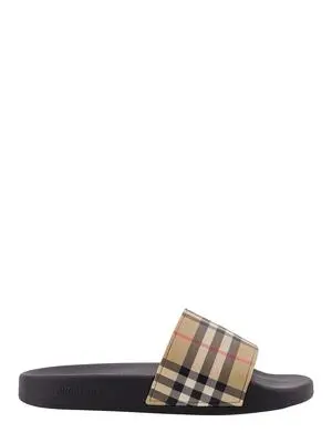 Burberry Furley Rubber Slide - Beige