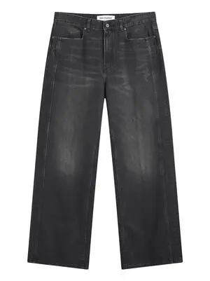 WON HUNDRED Cale Distressed Print Denim Jeans - Black