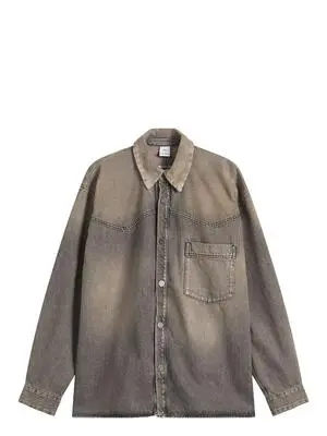 WON HUNDRED Zayne Denim Overshirt - Tintet Grey
