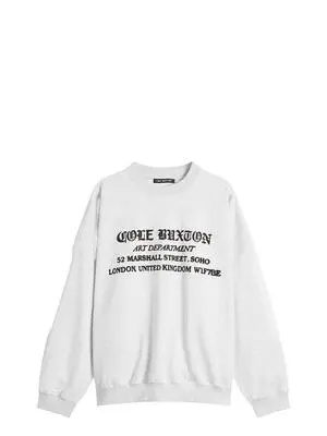 COLE BUXTON Art Department Sweatshirt - Light Grey Marl