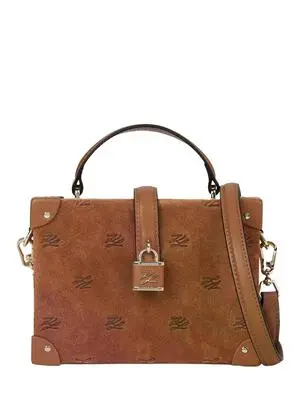 Karl Lagerfeld K/autograph Padlock Mini Bag - Brown