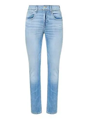 7 For All Mankind Slimmy Tapered-leg Stretch-denim Jeans - Raincloud