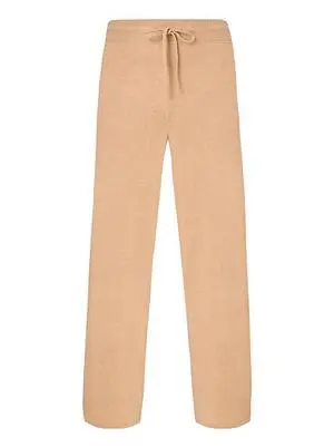 Sweaty Betty Cashmere Wide-leg Trousers - Camel Beige Marl