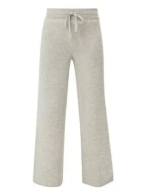 Sweaty Betty Cashmere Wide-leg Trousers - Light Grey Marl