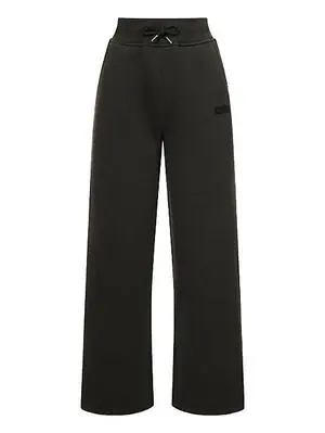 TALA Wide Leg Cotton-jersey Jogging Bottoms - Dark Moss
