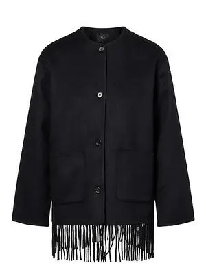 Rails Tomoko Fringed Wool-blend Jacket - Black