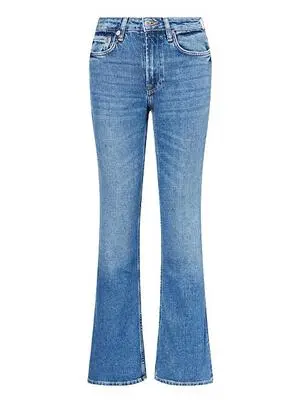 SAMSOE SAMSOE Salella Flared Denim-blend Jeans - Blue Comfort