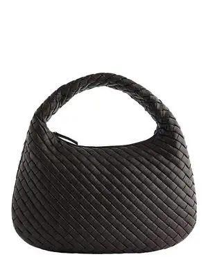 Bottega Veneta Small Leather Hobo Bag - Fondant-m Brass
