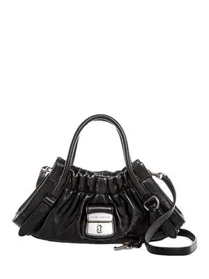 Marc Jacobs Leather Satchel Crossbody Bag - Black