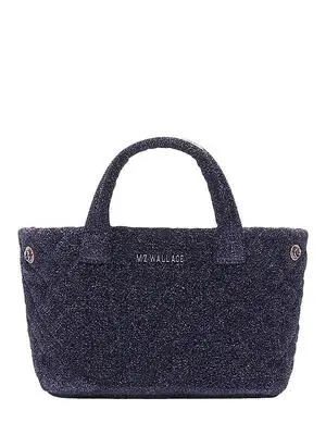 Mz Wallace Mini Quilted Tote Bag - Midnight Shimmer/gunmetal