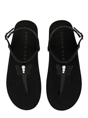 SOPHIA WEBSTER Vanessa Jelly T-strap Sandals - Black
