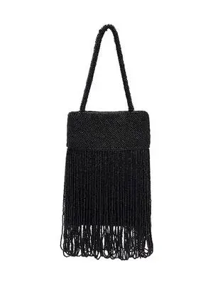 REFORMATION Valentina Mini Beaded Shoulder Bag - Black