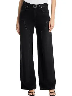 Rails Getty High-rise Wide-leg Jeans - Onyx