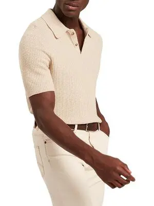 Ted Baker London Caelum Herringbone Polo Shirt - Natural