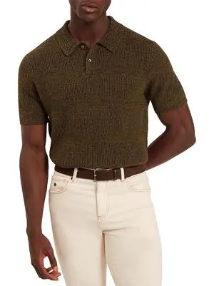 Ted Baker London Mavik Twist Stitch Polo Shirt - Brown/tan