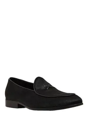 Steve Madden Lanette Genuine Calf Hair Loafer - Black
