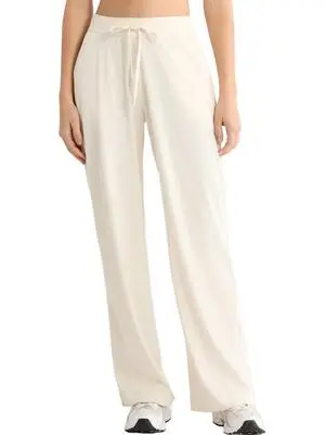 Beyond Yoga Breathe Easy Corduroy Drawstring Waist Pants - Dove