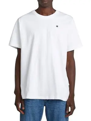 G-star Raw Back Photo Print Lose Organic Cotton Graphic T-shirt - White Denim