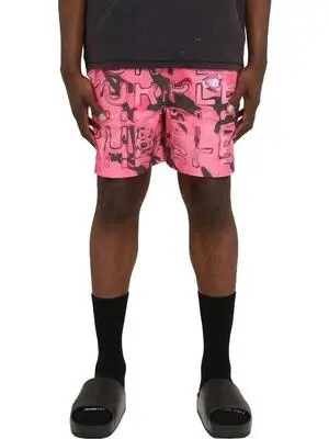 PURPLE BRAND Water Repellent Performance Shorts - Pink Multi