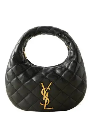 Saint Laurent Icarino Quilted Leather Tote - Black