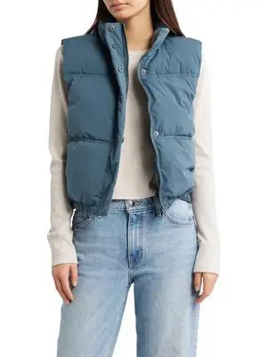 THREAD & SUPPLY Quilted Puffer Vest - Dark Spruce