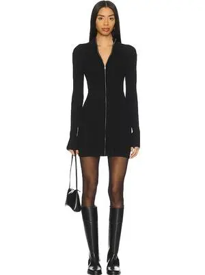 LOVERS AND FRIENDS Zenni Zip Front Mini Dress - Black