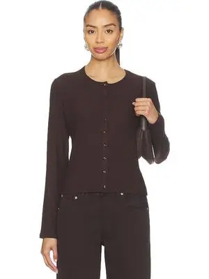 LESET Lauren Classic Cardigan - Chocolate