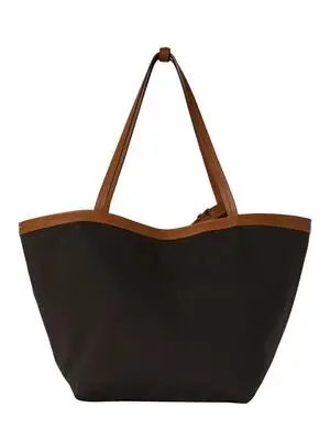 THE ROW Park Tote Three Bag - Brown / Beige / Cuir