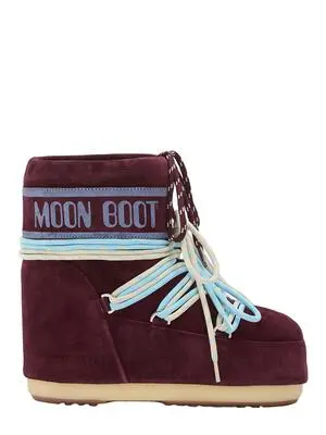 Moon Boot Icon Suede Ankle Snow Boots Burgundy
