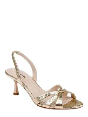 L'Agence Colwill Slingback Sandal - Gold Lizard