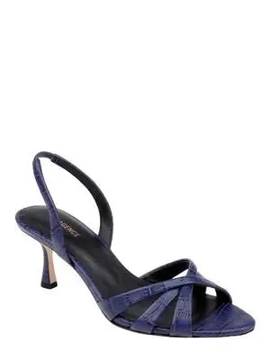 L'Agence Colwill Slingback Sandal - Midnight Croco Embossed