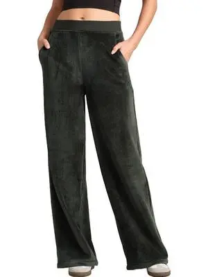 RHONE Corduroy Wide Leg Pants - Dark Moss