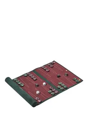 ASPINAL OF LONDON Travel Backgammon Set - Green