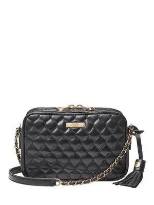 ASPINAL OF LONDON Alice Quilted Nappa Crossbody Bag - Black