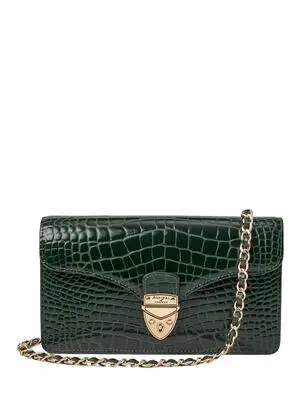 ASPINAL OF LONDON Mayfair Clutch Bag Green