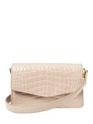 ASPINAL OF LONDON Eliza Velvet Clutch - Neutral