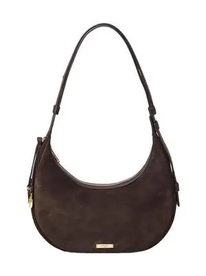 ASPINAL OF LONDON Hudson Small Crescent Bag - Brown