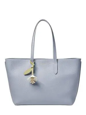 ASPINAL OF LONDON Zipped East West Tote With Charm - Blue