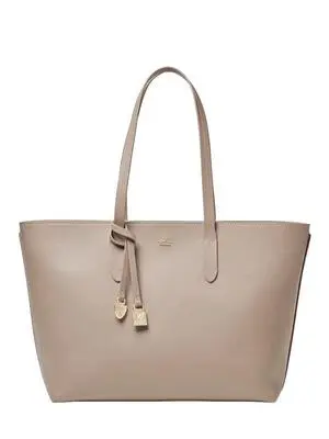 ASPINAL OF LONDON Zipped East West Tote With Charm - Neutral