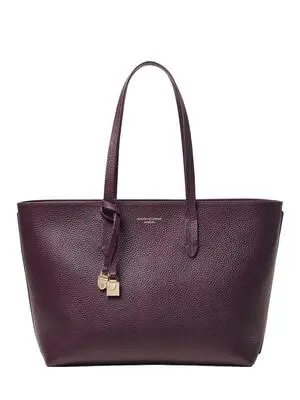 ASPINAL OF LONDON Zipped East West Tote With Charm - Purple