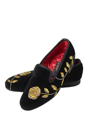 ASPINAL OF LONDON Aspinal Of London X Patrick McDowell Velvet Slippers